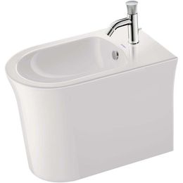 Duravit White Tulip Stand-Bidet 2293100000 37x58cm, mit Hahnloch, Überlauf, Hahnlochbank, weiß