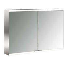 Emco prime Aufputz-Lichtspiegelschrank 949706345 1000x700mm, 2-türig, aluminium/weiss