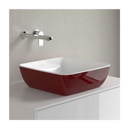 Villeroy & Boch Villeroy und Boch Artis Aufsatzwaschbecken 417841BCS9 41x41cm, ohne Hahnlochbank, ohne &Uuml;berlauf, Bordeaux
