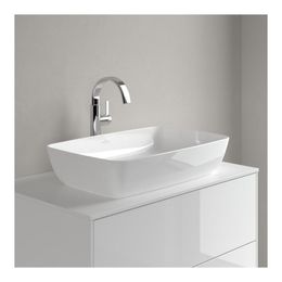 Villeroy & Boch Villeroy & Boch Artis Aufsatzwaschtisch 41725801 58 x 38 cm, ohne Hahnloch/&Uuml;berlauf, Wei&szlig; Alpin