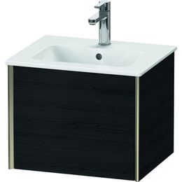 Duravit XViu Waschtisch-Unterschrank XV42150B116 51x42x40cm, 1 Auszug, wandhängend, champagner matt, Eiche schwarz
