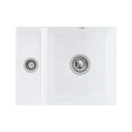 Villeroy & Boch Villeroy und Boch Unterbauspüle 675802RW mit Ablaufgarnitur und Excenterbetätigung, Stone White