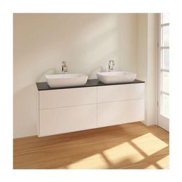 Villeroy & Boch Villeroy und Boch Finion Waschtischunterschrank F84200MT 160x60,3cm, Abdeckplatte black matt, White matt lacquer