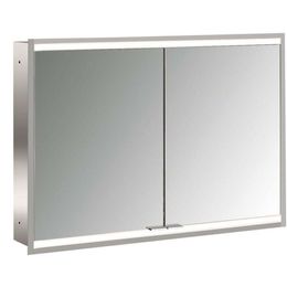 Emco prime Unterputz-Lichtspiegelschrank 949706355 1000x730mm, 2-t&uuml;rig, aluminium/weiss