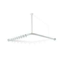HEWI Vorhangstange Serie 801 8013413099 winklig, 800 x 800 mm, reinweiss