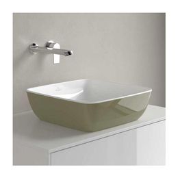 Villeroy & Boch Villeroy und Boch Artis Aufsatzwaschbecken 417841BCS8 41x41cm, ohne Hahnlochbank, ohne &Uuml;berlauf, Sage Green