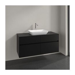 Villeroy & Boch Villeroy und Boch Collaro Waschtischunterschrank C11200VL 120x54,8x50cm, Waschtisch mittig, volcano black