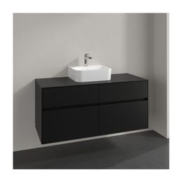 Villeroy & Boch Villeroy und Boch Collaro Waschtischunterschrank C09700VL 120x54,8x50cm, Waschtisch mittig, volcano black