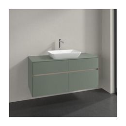 Villeroy & Boch Villeroy und Boch Collaro Waschtischunterschrank C112B0AF 120x54,8x50cm, Waschtisch mittig, LED-Beleuchtung 8,8 W, soft green