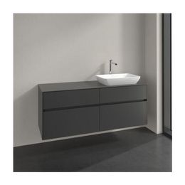 Villeroy & Boch Villeroy und Boch Collaro Waschtischunterschrank C118B0VR 140x54,8x50cm, Waschtisch rechts, LED-Beleuchtung 10,4W, graphite
