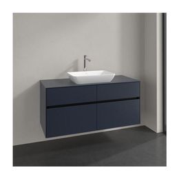 Villeroy & Boch Villeroy und Boch Collaro Waschtischunterschrank C112B0VQ 120x54,8x50cm, Waschtisch mittig, LED-Beleuchtung 8,8 W, marine blue