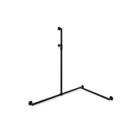 HEWI System 900 Duschhandlauf 900.35M36160CV 1250 x 947 x 647 mm, Ausf&uuml;hrung rechts, schwarz tiefmatt