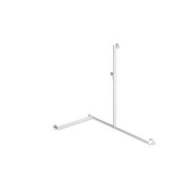 HEWI System 900 Duschhandlauf 900.35M36360VH 1250 x 647 x 947 mm, Ausf&uuml;hrung links, wei&szlig; tiefmatt