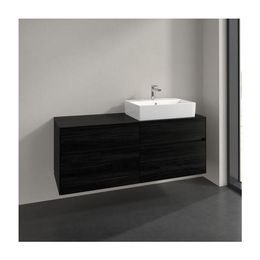 Villeroy & Boch Villeroy und Boch Collaro Waschtischunterschrank C133B0AB 140x54,8x50cm, Waschtisch rechts, LED-Beleuchtung 10,4W, black oak