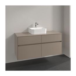 Villeroy & Boch Villeroy und Boch Collaro Waschtischunterschrank C097B0VM 120x54,8x50cm, Waschtisch mittig, LED-Beleuchtung 8,8 W, taupe