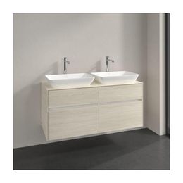 Villeroy & Boch Villeroy und Boch Collaro Waschtischunterschrank C115B0AA 120x54,8x50cm, f&uuml;r 2 Waschtische, LED-Beleuchtung 8,8W, white oak