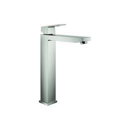 Grohe Eurocube Waschtischarmatur 23406DC0 supersteel, XL-Size, glatter K&ouml;rper, f&uuml;r freistehende Waschsch&uuml;sseln