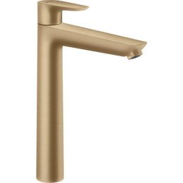 Hansgrohe Talis E Waschtisch-Einhebelmischer 71716140 mit Ablaufgarnitur, Ausladung 183 mm, brushed bronze