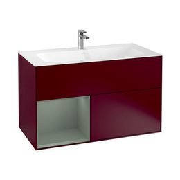 Villeroy & Boch Villeroy und Boch Finion Waschtischunterschrank F030GMHB 99,6x59,1x49,8cm, Regal links Olive Matt Lacquer, Peony Matt