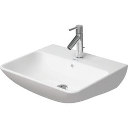 Duravit Me by Starck Waschtisch 2335553200 55 x 44 cm, wei&szlig; seidenmatt, mit Hahnloch, mit &Uuml;berlauf, mit Hahnlochbank