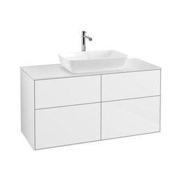 Villeroy & Boch Villeroy und Boch Finion Waschtischunterschrank G79100GF 120x60,3cm, Emotion, Abdeckplatte white matt, Glossy white lacquer