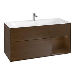 Villeroy & Boch Villeroy und Boch Finion Waschtischunterschrank F070GNGN 119,6x59,1cm, Regal rechts Walnut veneer, Walnut veneer