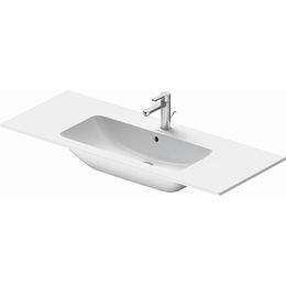 Duravit Me by Starck M&ouml;bel-Waschtisch 2336123200 123 x 49 cm, wei&szlig; seidenmatt, mit Hahnloch, &Uuml;berlauf, Hahnlochbank