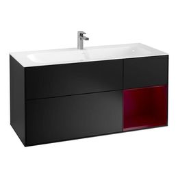 Villeroy & Boch Villeroy und Boch Finion Waschtischunterschrank F070HBPD 119,6x59,1cm, Regal rechts Peony, Black matt lacquer