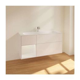 Villeroy & Boch Villeroy und Boch Finion Waschtischunterschrank F060GFGF mit Beleuchtung, 3 Auszüge, 1196 x 591 x 498 mm, Glossy White Lacquer / Glossy White Lacquer