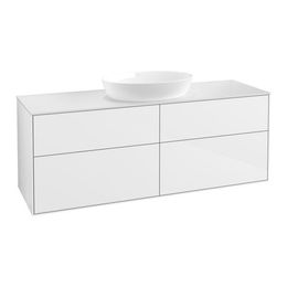 Villeroy & Boch Villeroy und Boch Finion Waschtischunterschrank FA9100GF 160x60,3cm, Abdeckplatte white matt, Glossy white lacquer
