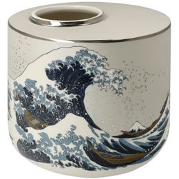 Tischvase Goebel "Vase Hokusai- Die Gro&szlig;e Welle", bunt, B:16cm H:16cm T:16cm, Porzellan, Vasen