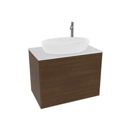 Villeroy & Boch Villeroy und Boch Finion Waschtischunterschrank F87100GN 80x60,3cm, Abdeckplatte white matt, Walnut veneer