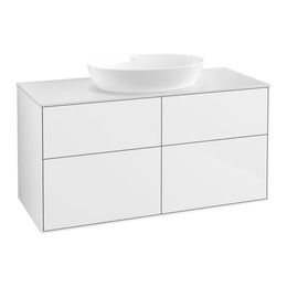 Villeroy & Boch Villeroy und Boch Finion Waschtischunterschrank GA3100GF 120x60,3cm, Emotion, Abdeckplatte white matt, Glossy white lacquer
