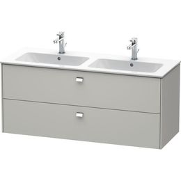 Duravit Brioso Waschtischunterbau BR410501007 1290x553 mm Betongrau Matt, 2 Auszüge, Griff Chrom
