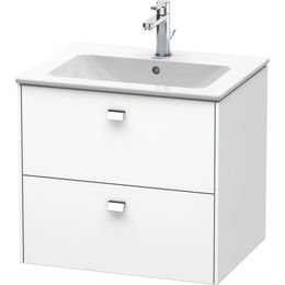 Duravit Brioso Waschtischunterbau BR410101018 620x553 mm, Weiß Matt, 2 Auszüge, Griff Chrom
