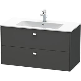 Duravit Brioso Waschtischunterbau BR410301049 1020x553 mm Graphit Matt, 2 Auszüge, Griff Chrom