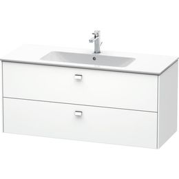 Duravit Brioso Waschtischunterschrank BR410401018 1220x553 mm Wei&szlig; Matt, 2 Ausz&uuml;ge, Griff Chrom