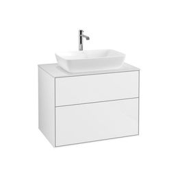 Villeroy & Boch Villeroy und Boch Finion Waschtischunterschrank F75100GF 80x60,3cm, Abdeckplatte white matt, Glossy white lacquer