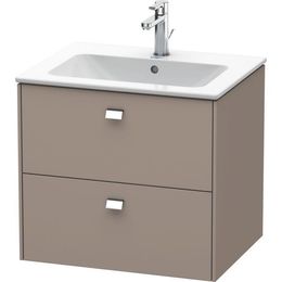 Duravit Brioso Waschtischunterbau BR410101043 620x553 mm, Basalt Matt, 2 Auszüge, Griff Chrom