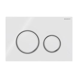 Geberit Sigma 50 Round Betätigungsplatte 115884SI1 weiß, für 2-Mengen Spülung