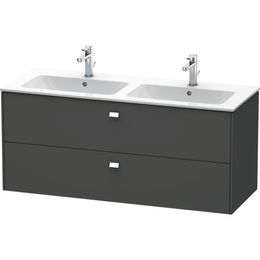 Duravit Brioso Waschtischunterbau BR410501049 1290x553 mm Graphit Matt, 2 Auszüge, Griff Chrom