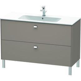 Duravit Brioso Waschtischunterbau BR440401043 1220x479mm, Basalt Matt, 2 Auszüge, Griff Chrom