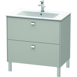 Duravit Brioso Waschtischunterbau BR440201007 820x479mm, Betongrau Matt, 2 Ausz&uuml;ge, Griff Chrom