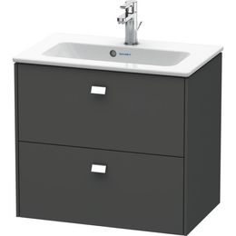 Duravit Brioso Waschtischunterbau BR411001049 Compact 620x553 Graphit Matt, 2 Ausz., Griff Chrom