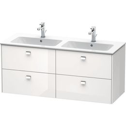Duravit Brioso Waschtischunterschrank BR410601022 1290x553 mm Weiß Hochglanz, 4 Auszüge, Griff Chrom