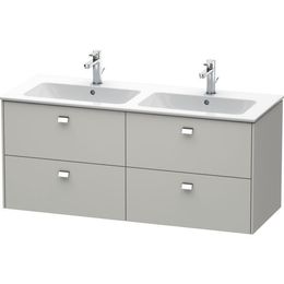 Duravit Brioso Waschtischunterbau BR410601007 1290x553 mm Betongrau Matt, 4 Auszüge, Griff Chrom