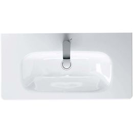 Duravit DuraStyle M&ouml;bel-Waschtisch 23377800001 78,5 x 40 cm, wei&szlig; WonderGliss, mit Hahnloch, &Uuml;berlauf, Hahnlochbank
