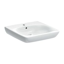 Geberit Renova Comfort Waschtisch 258555600 55x55cm,weiss KeraTect, mit Überlauf, unterfahrbar