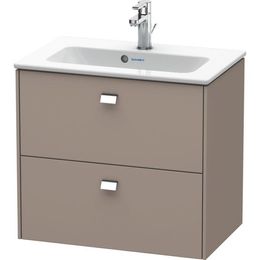 Duravit Brioso Waschtischunterbau BR411001043 Compact 620x553 Basalt Matt, 2 Ausz., Griff Chrom