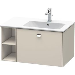 Duravit Brioso Waschtischunterbau BR401401091 820x479mm, Taupe, Regal rechts, Griff Chrom